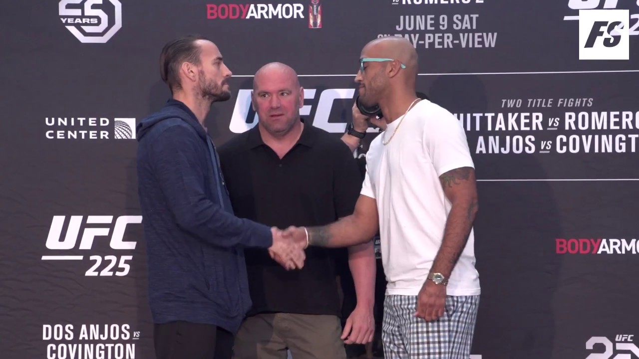 UFC 225: CM Punk vs. Mike Jackson Staredown - YouTube