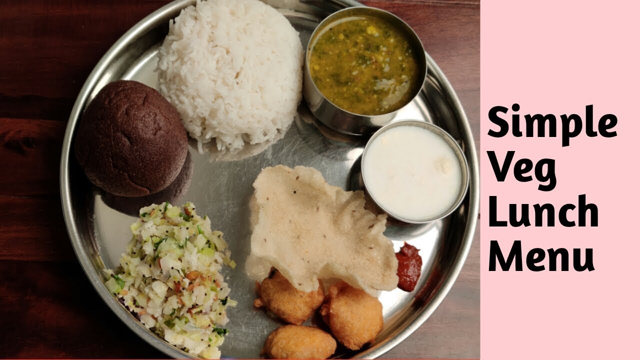 Simple veg lunch menu/lunch menu ideas/mini meals recipe - YouTube