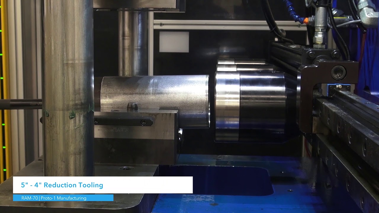 5" - 4" Reduction Tooling | RAM-70 Tube End Forming Machine - YouTube