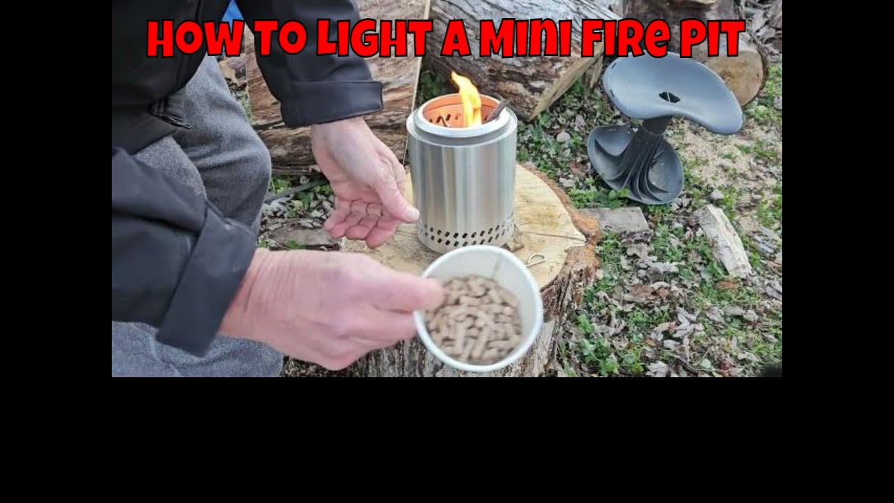 How To Light Table Tap Fire Pit Using Sticks And Pellets - YouTube
