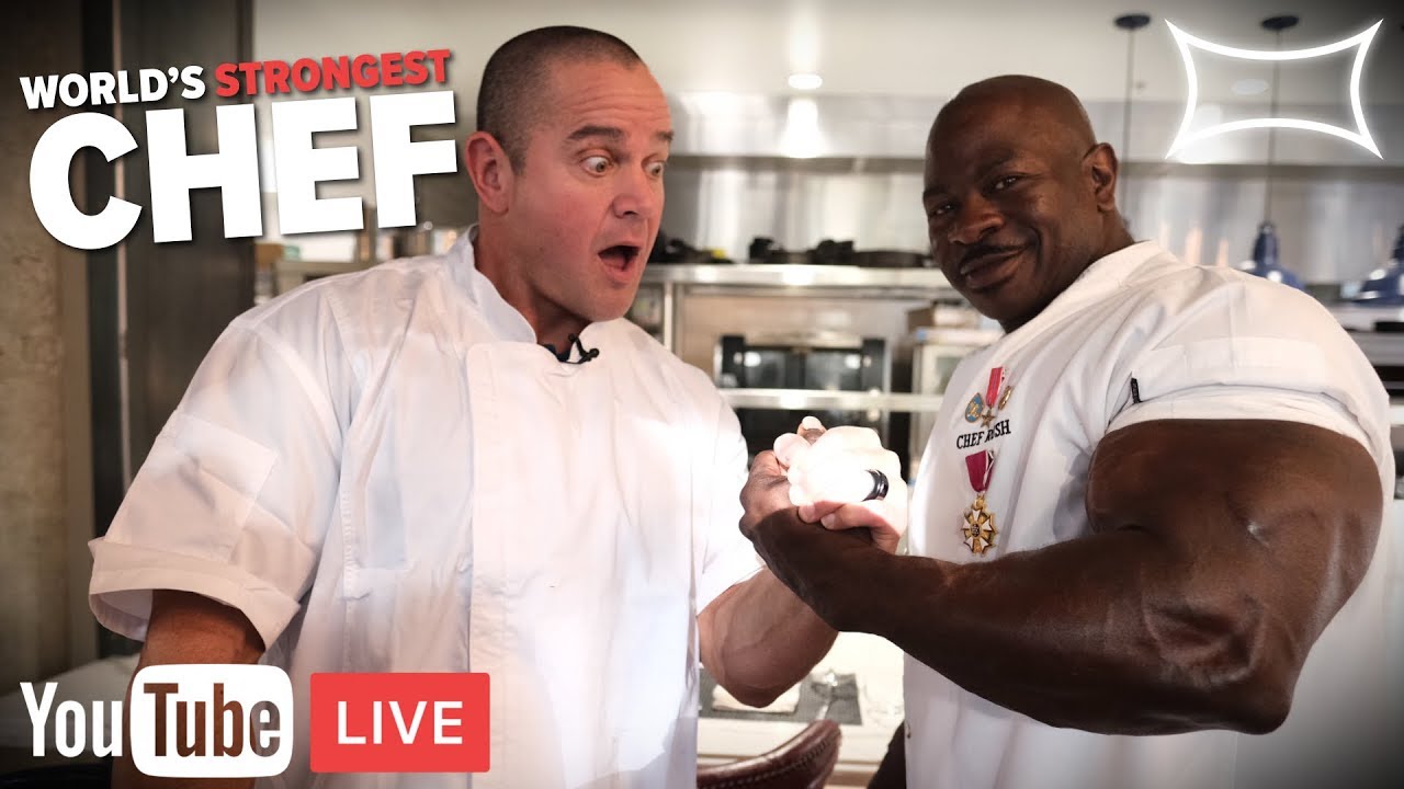 LIVE How to Get 24" Arms With The World's STrongest Chef Andre Rush ...
