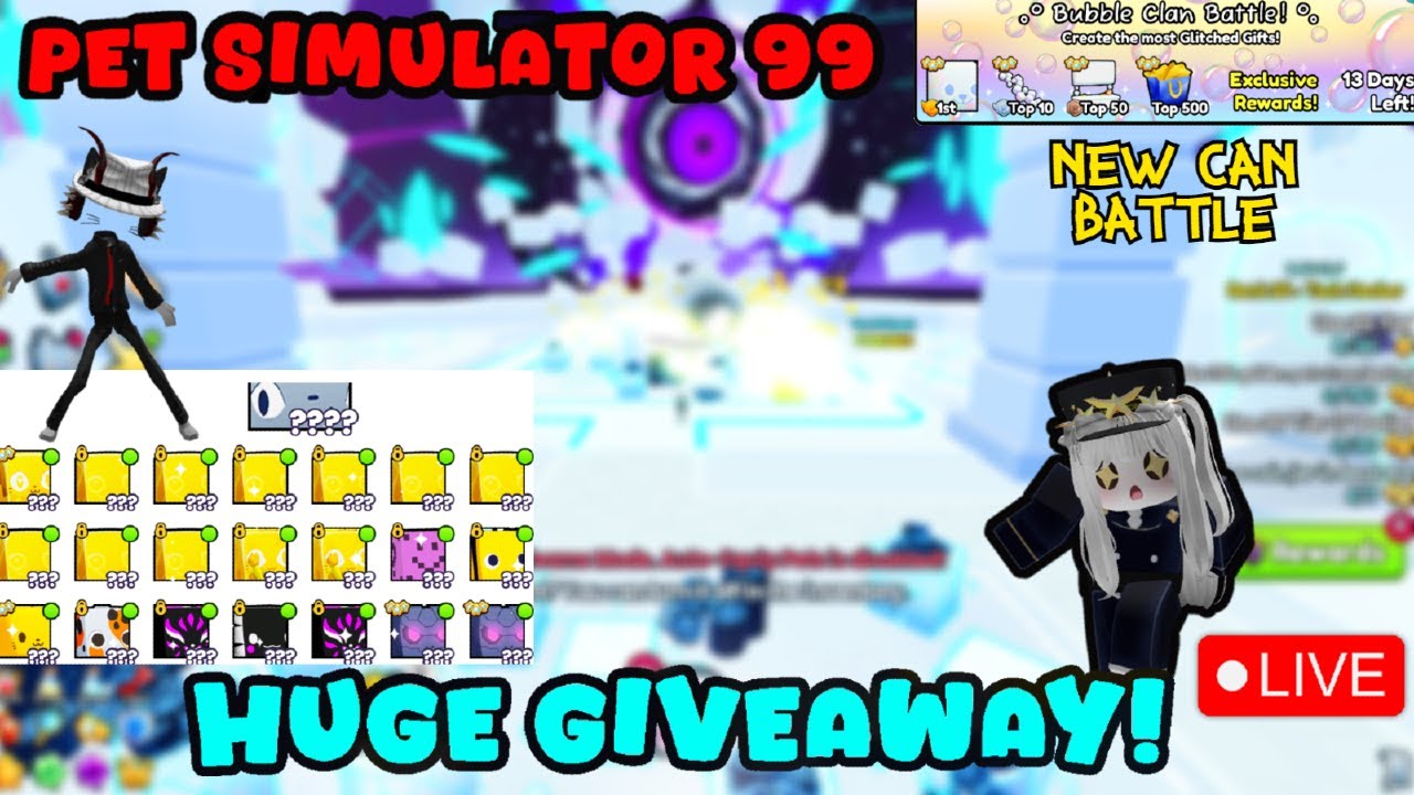 LIVE | New Pet Simulator 99 UPDATE | HUGE GIVEAWAY - YouTube