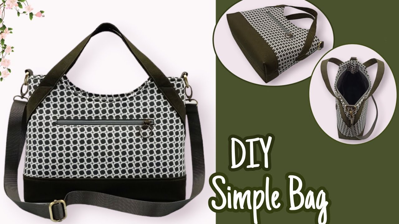 DIY Cara Membuat Tas/Simple Bag/Crossbody Bag/Handbag Tutorial&Pattern ...