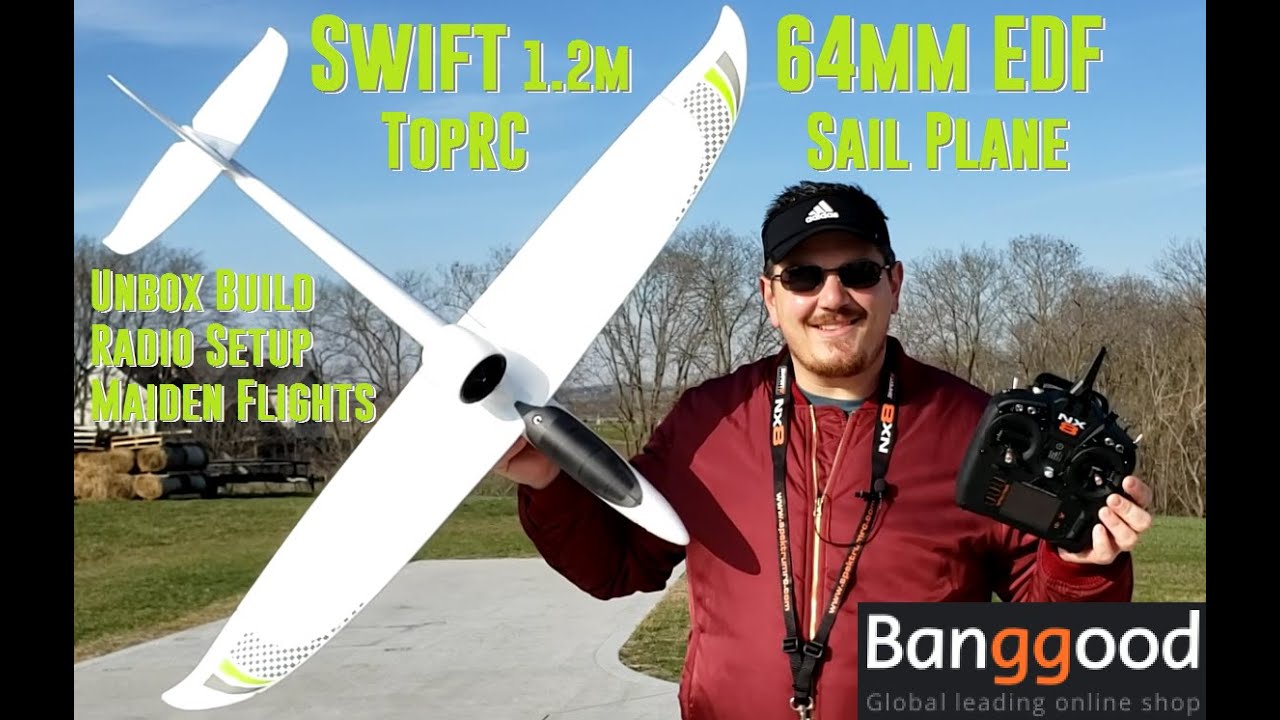 Top RC - Swift EDF Glider - Unbox, Build, Radio Setup, & Flights - YouTube