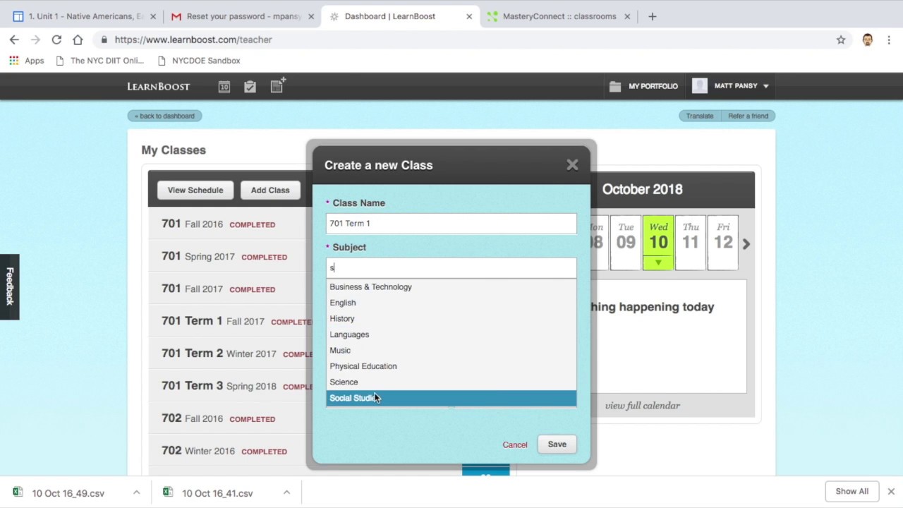 How To Import Classes From Mastery Connect into Learnboost - YouTube