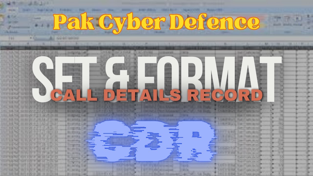 How To Set and Format CDR - Call Details Record Analysis Complete ...