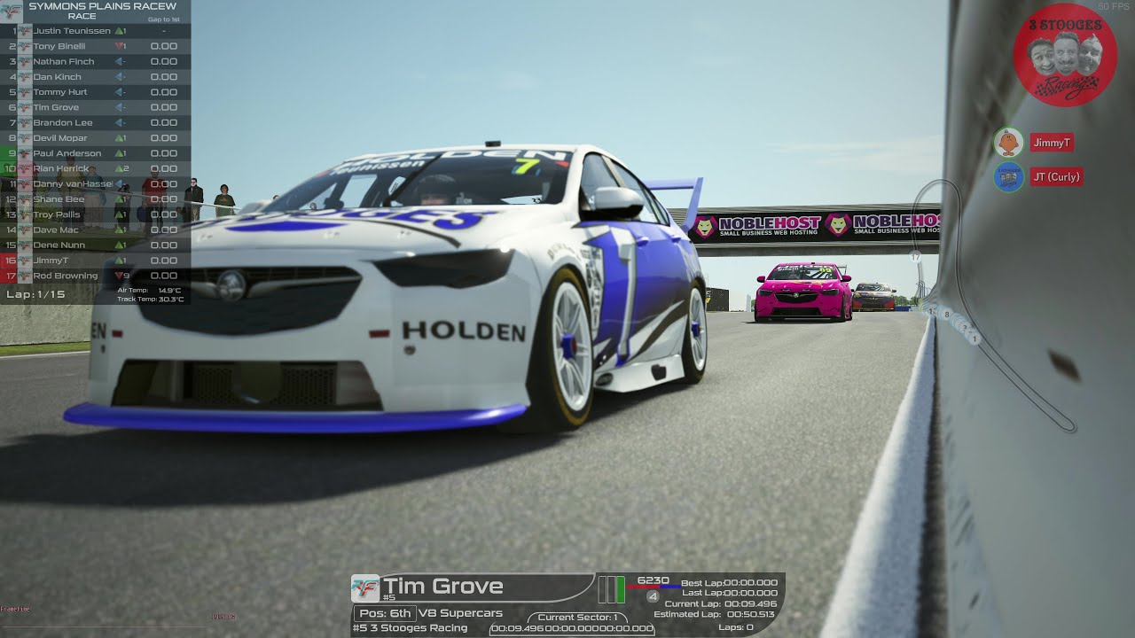 2023 05 20 rfactor 2 mod FVR v8 Supercars Symmons Plains Race 4 - YouTube