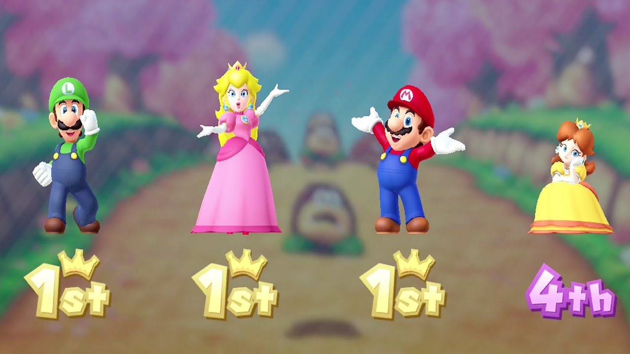 Mario Party 10 Minigame Luigi Vs Peach Vs Mario Vs Daisy Master