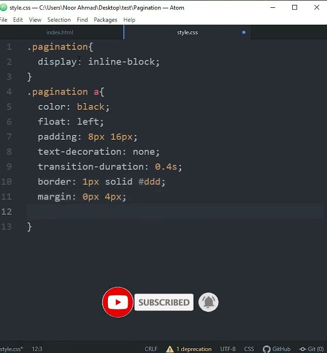 Pagination in CSS #shorts - YouTube