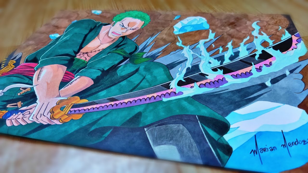 Drawing RORONOA ZORO l SPEED DRAWING - YouTube