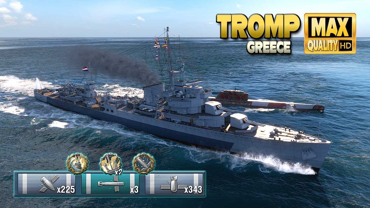Destroyer Tromp: From hunter to hunted - World of Warships - YouTube