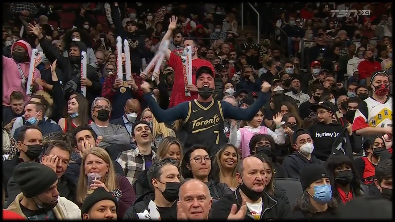 The Crowd Erupts with Lets Go Raptors Chants! - YouTube