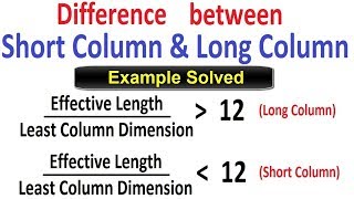 Difference between Short Column u0026 Long Column | Doovi