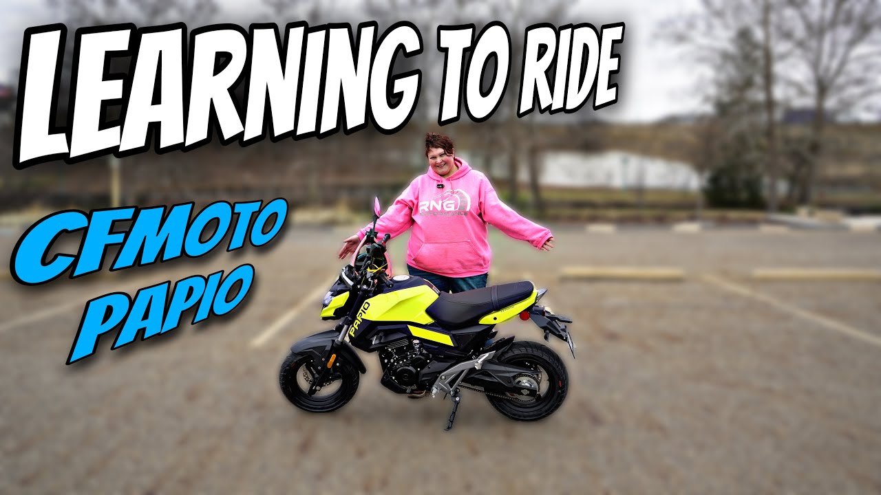 Learning how to drive a Motorcycle CFMOTO Papio - YouTube