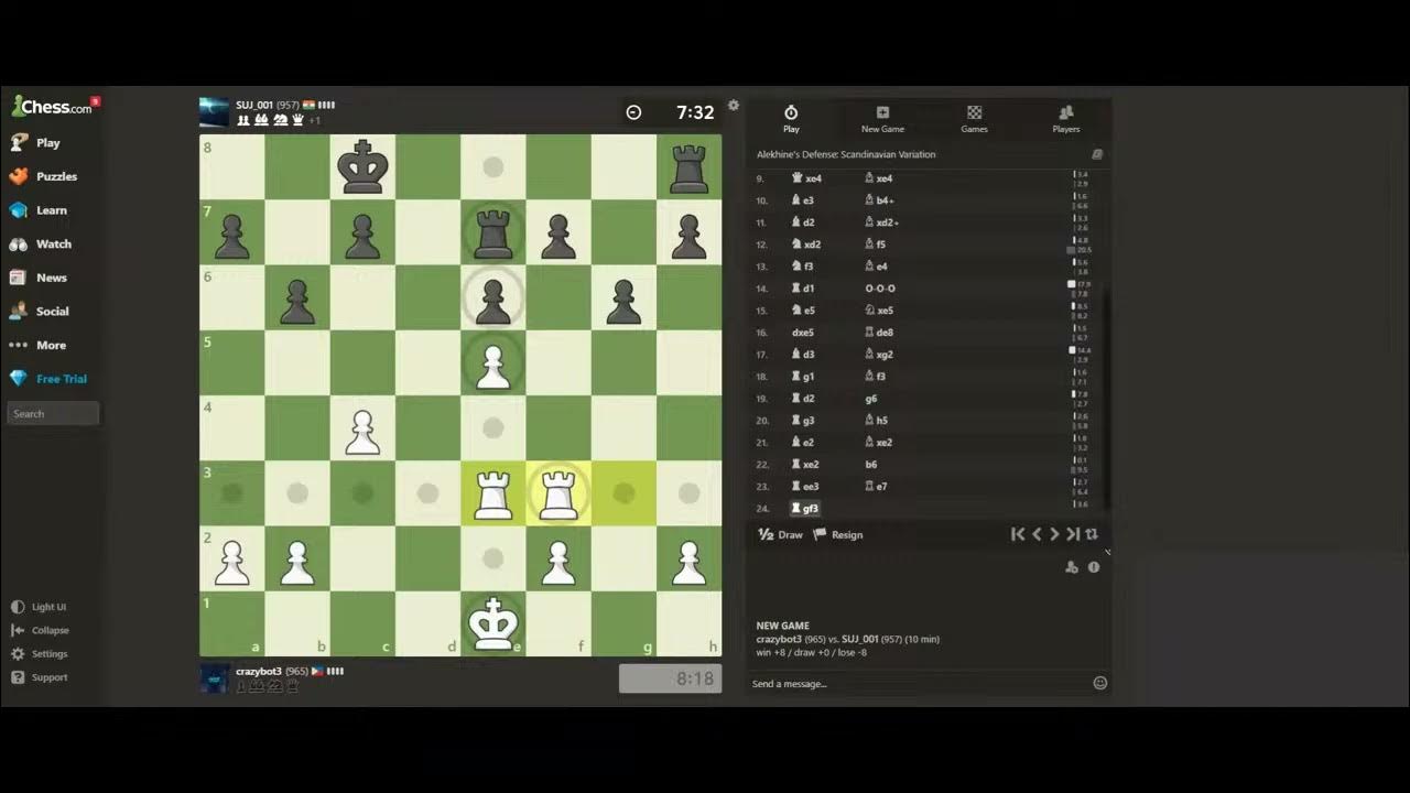 Copy of playing chess games part 1 - YouTube