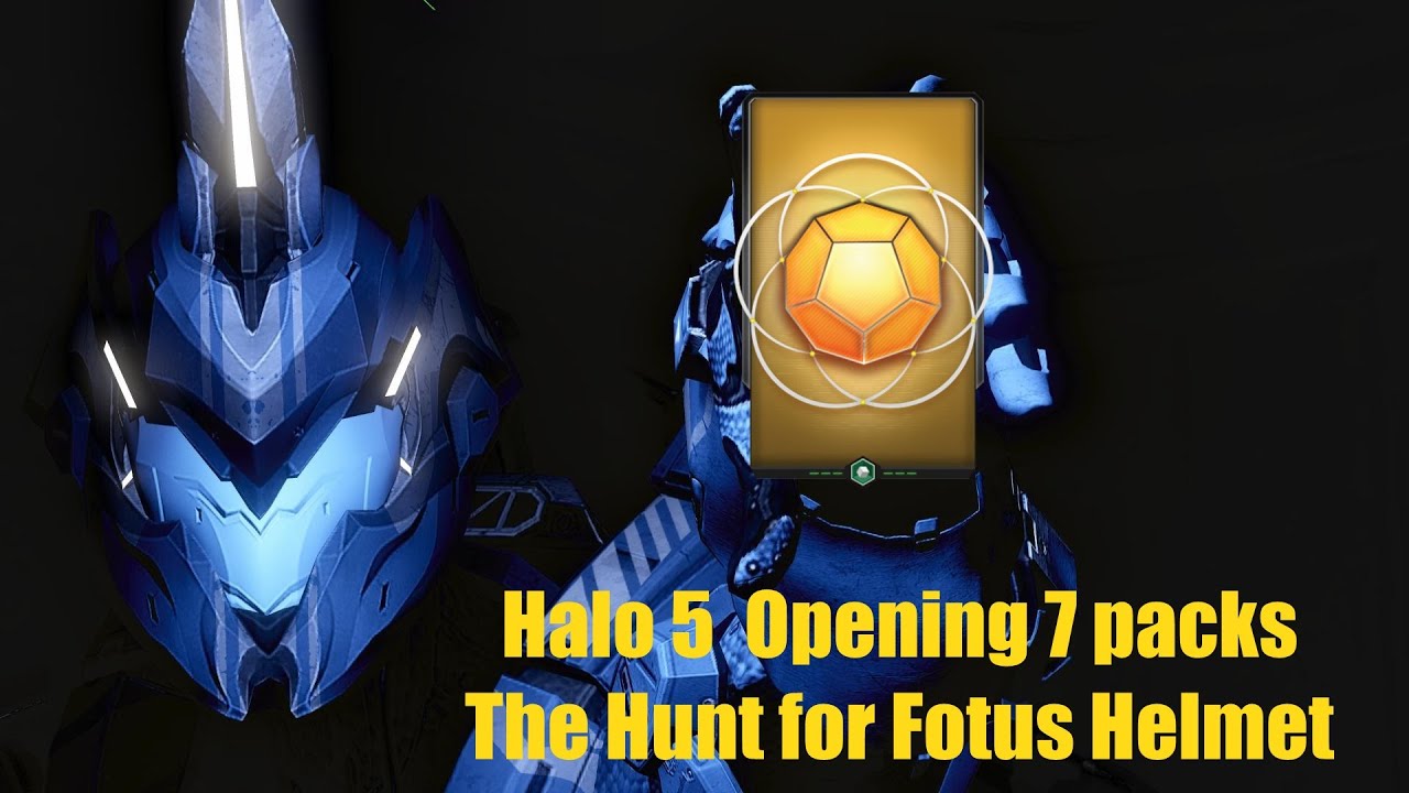 Halo 5 - 7 REQ PACKS : The hunt for Fotus Helmet - YouTube