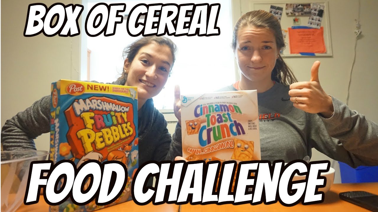 Girl VS Food | Full Box of Cereal Challenge! - YouTube