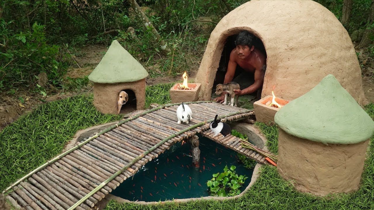 Building Beautiful Earthbag Tiny House And Dog House Rabbit House Fish ...