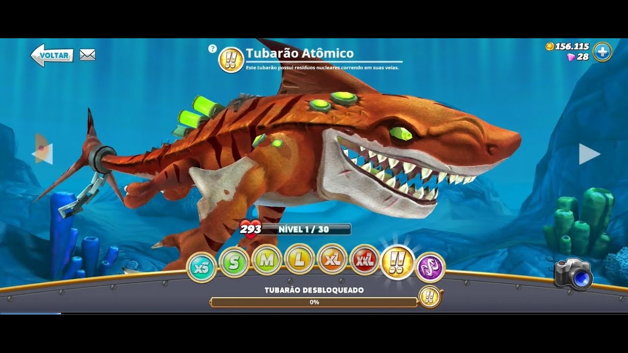 Hungry Shark World. TUBARÃO ATÔMICO. - YouTube