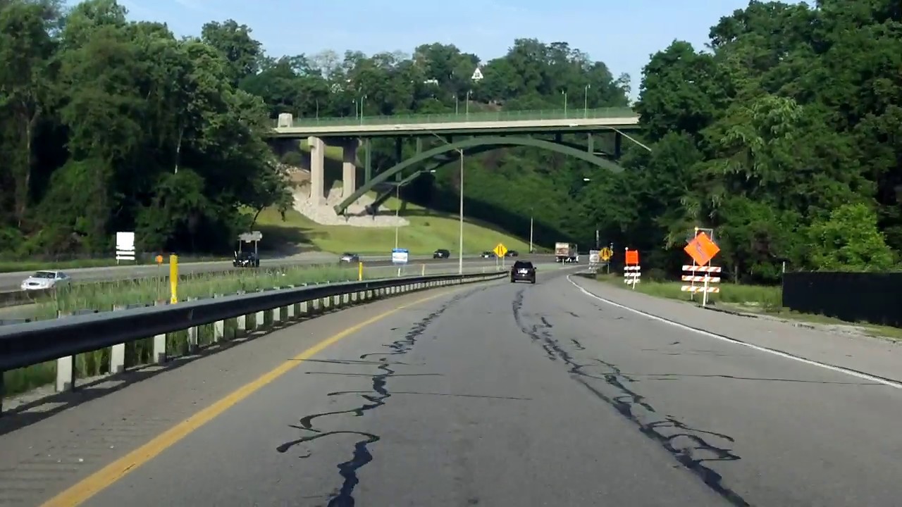 Parkway East (Interstate 376 Exit 74) westbound - YouTube