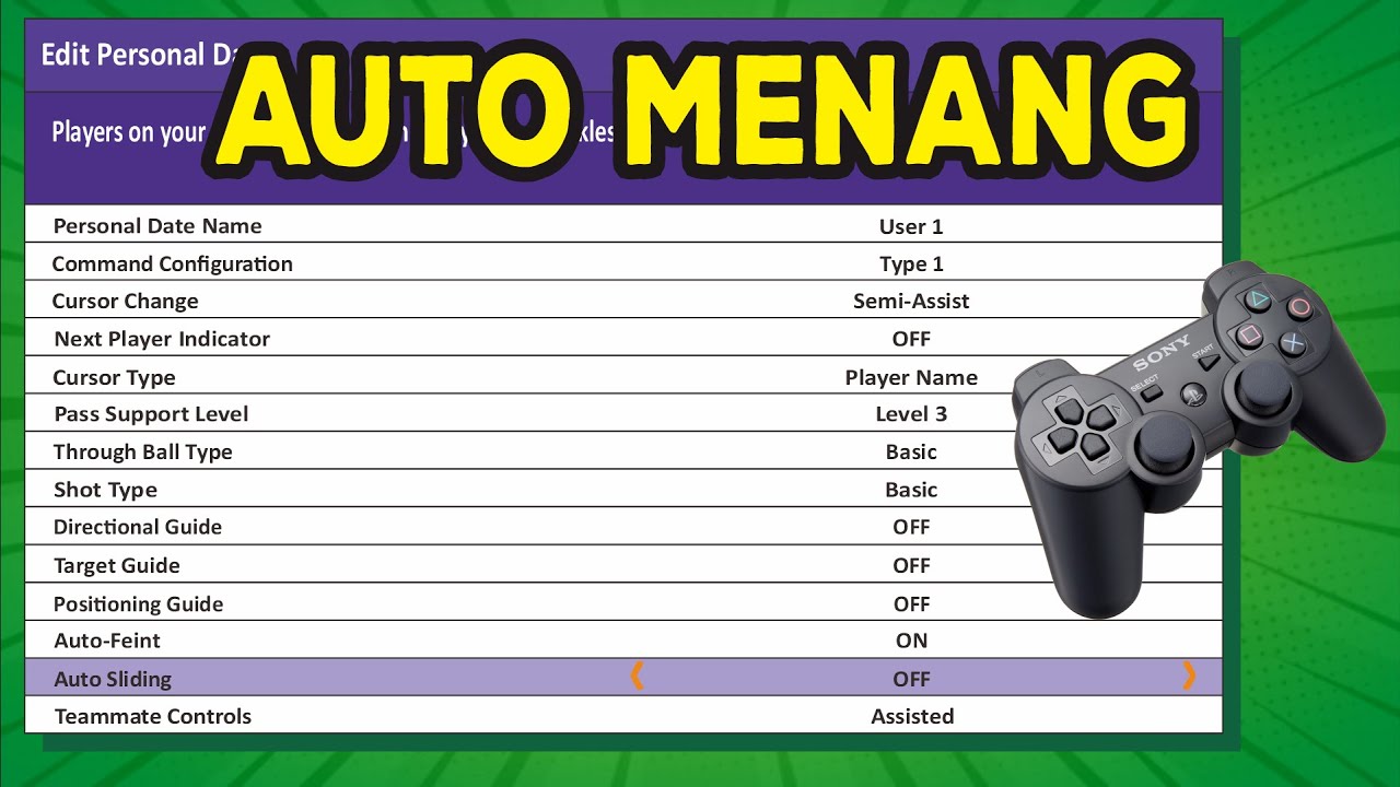Settingan Stik TERBAIK untuk Bermain PES di PS3‼️ Dijamin Nyaman & Auto ...