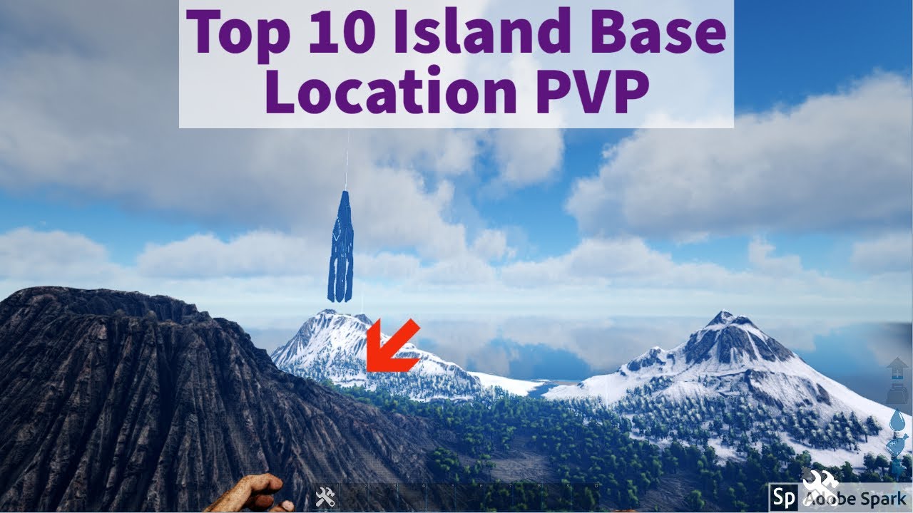 Top 10 Island Base Locations PVP|Ark Survival Evolved - YouTube