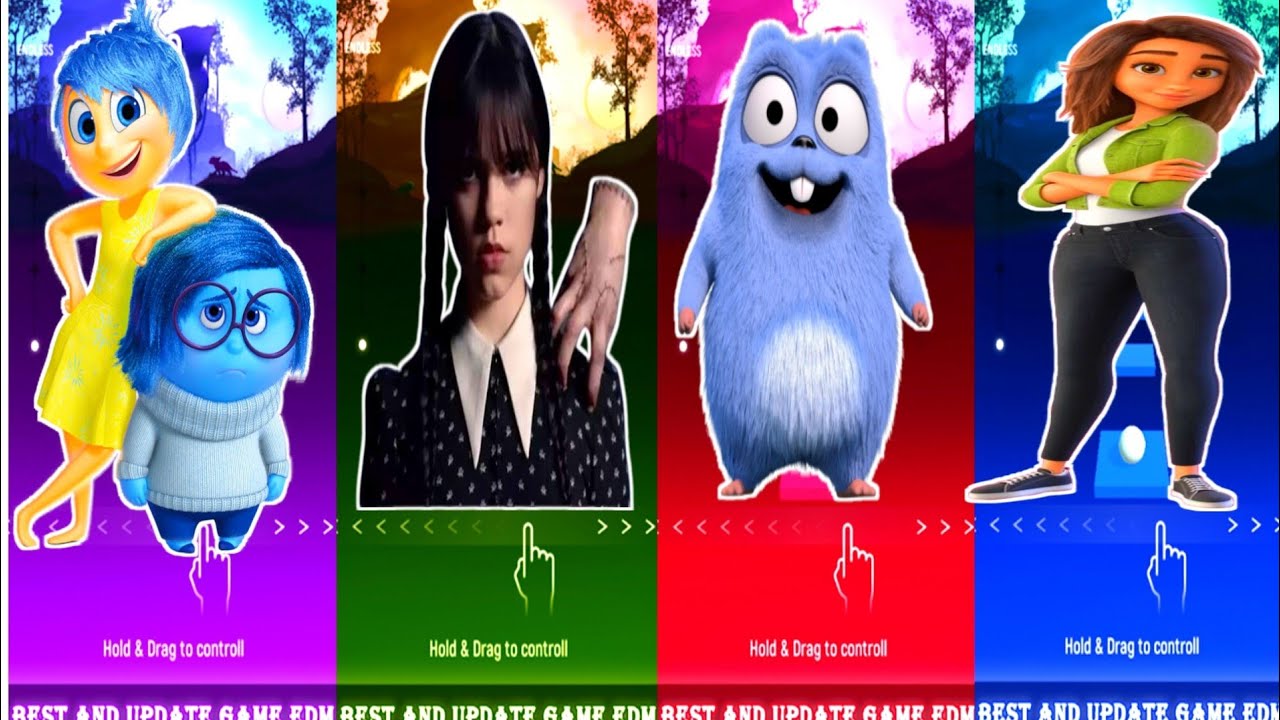 Inside_Out🆚Wednesday Addams🆚Grizzy the Lemmings🆚Luck Apple TV💥💦Who is ...