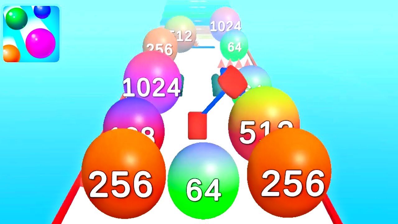 Ball Merge 2048 - Color Ball Run & Rush 4096 ! All Levels Gameplay (91 ...