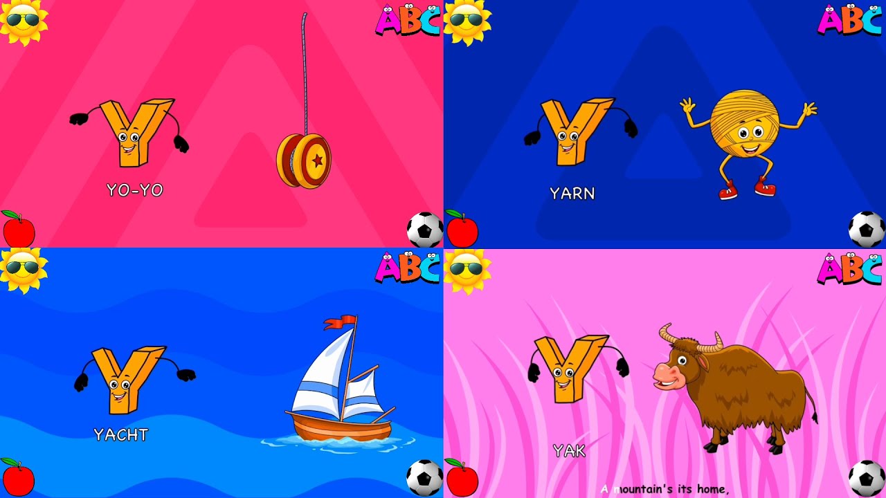 Letter Y Song | ABC Phonics Nursery Rhymes | abc Flashcards Phonics for ...