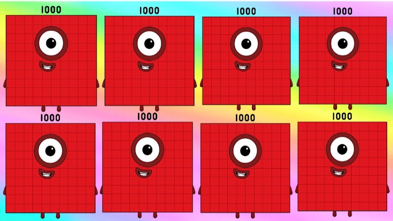 Giant Numberblocks Counting By Thousand Adding Big Numbers Learn To