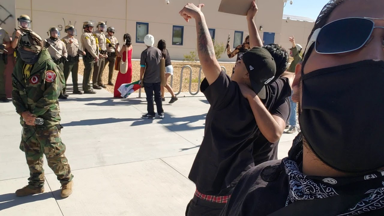 Scar From Cholo-try Came Out To Protest In Adelanto Detention Center. # ...