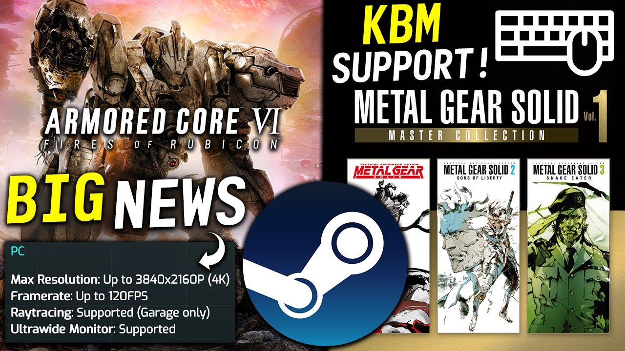 HUGE STEAM PC GAME NEWS - BIG Armored Core 6 Update, Metal Gear Solid ...