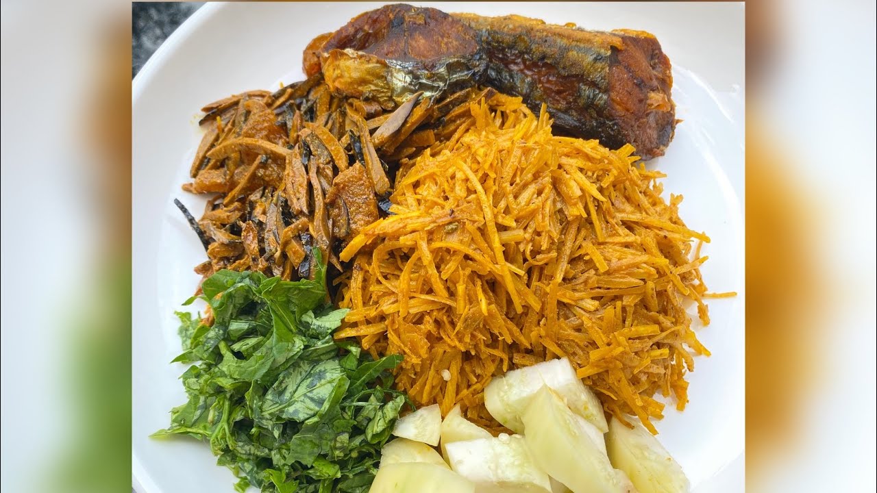 How to Make Abacha ( African salad ) In 5 minutes. #foodvlog #abacha ...