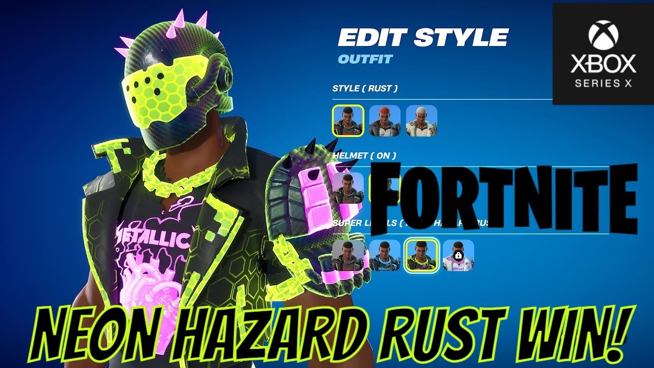 FORTNITE NEON HAZARD RUST WIN! XBOX - YouTube