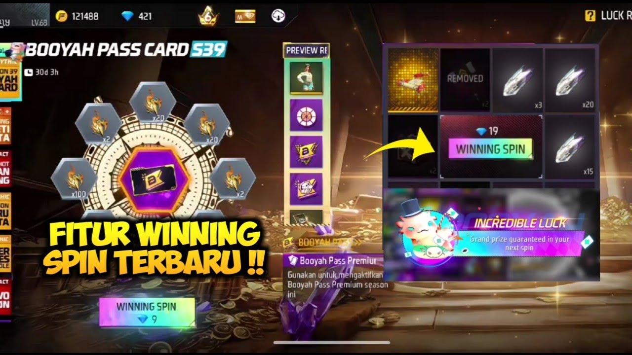 CARA DAPAT FITUR WINNING SPIN EVENT FF TERBARU! 1 SPIN LANGSUNG DAPAT ...
