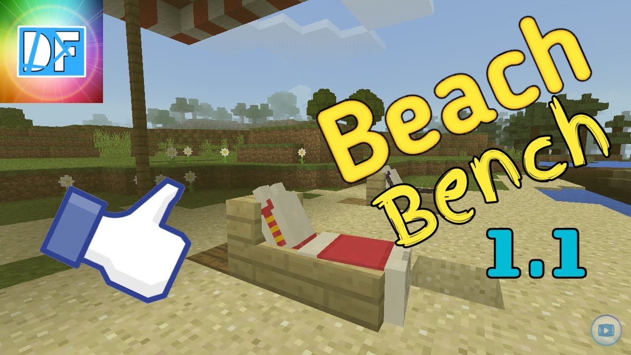 How to make a Working Beach Bench. MCPE vr.(1.1) - YouTube