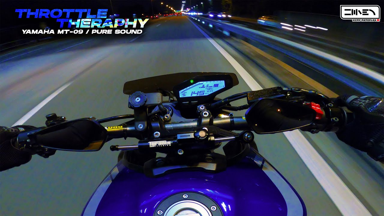 Throttle Theraphy | Yamaha MT-09 // Night Ride Pure Sound [4K] - YouTube