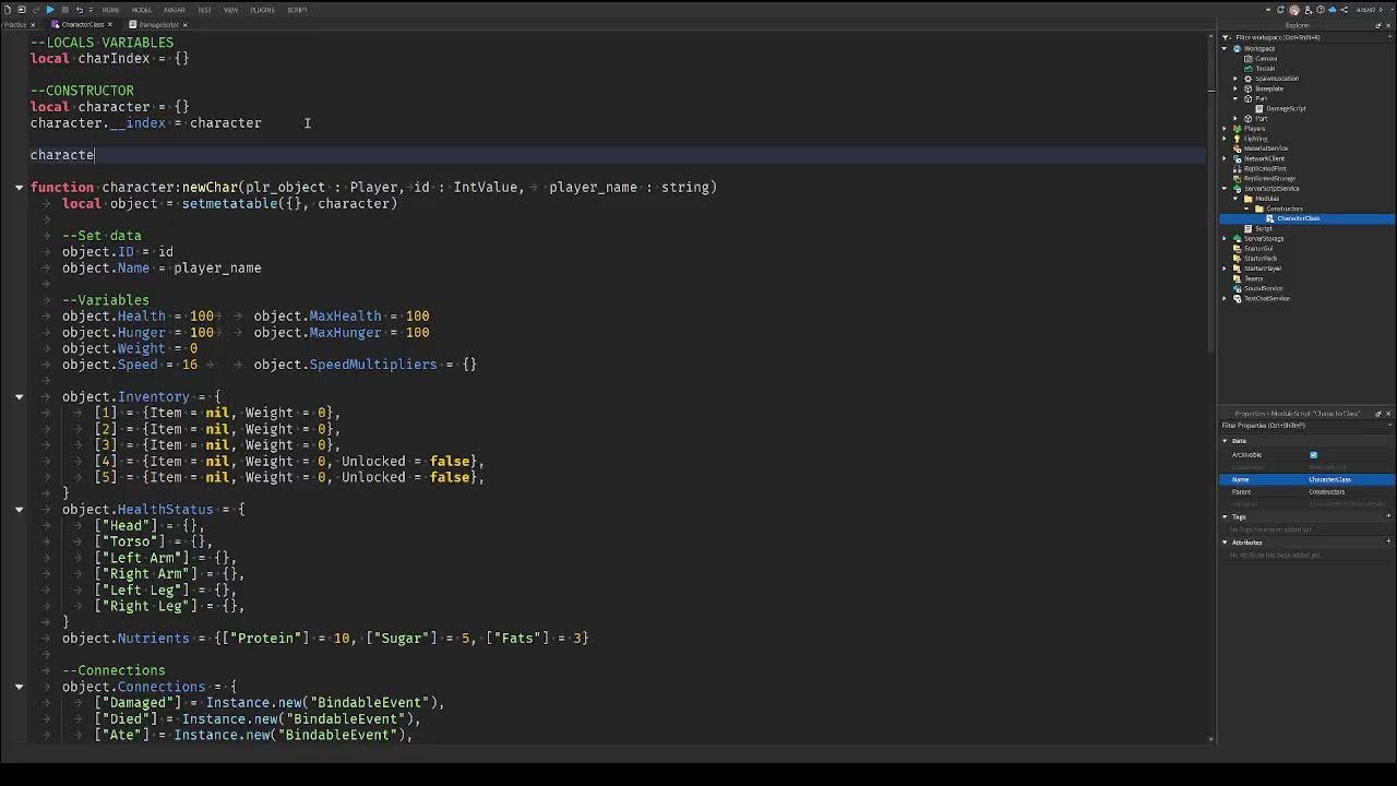 Scripting Character Class - YouTube