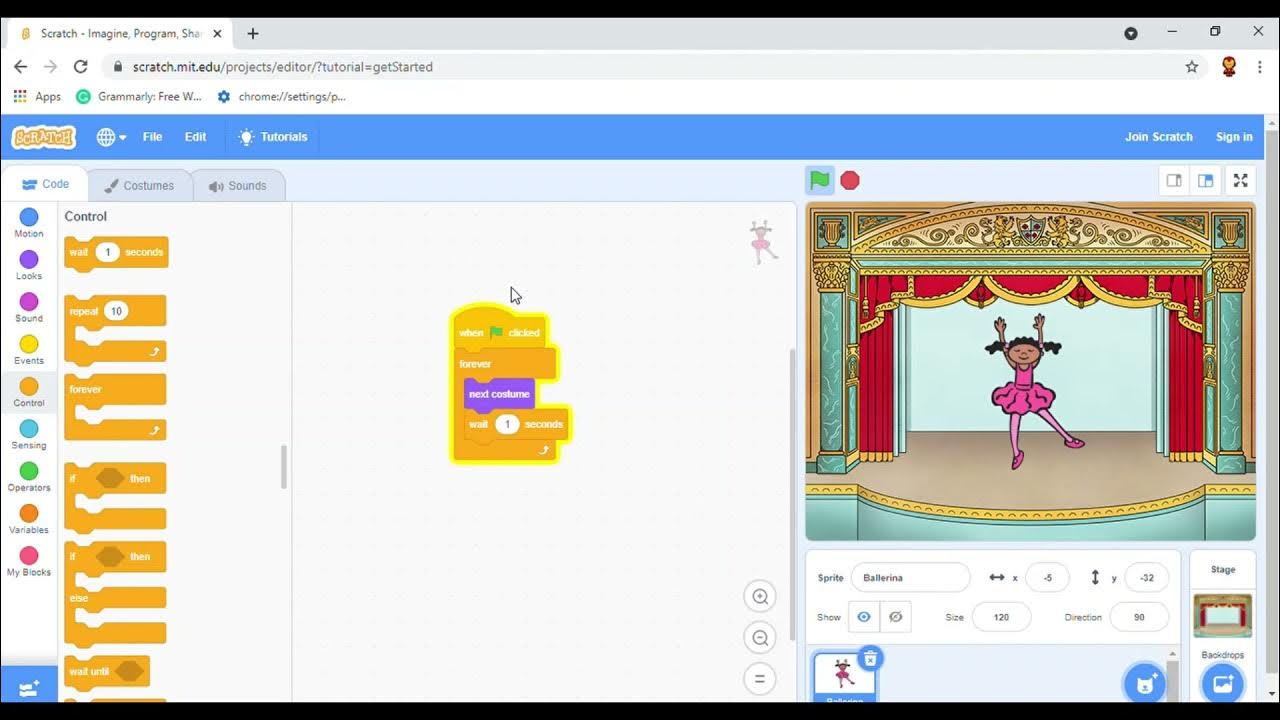 How To Make "Simple Dancing Ballerina Animation" On Scratch - YouTube