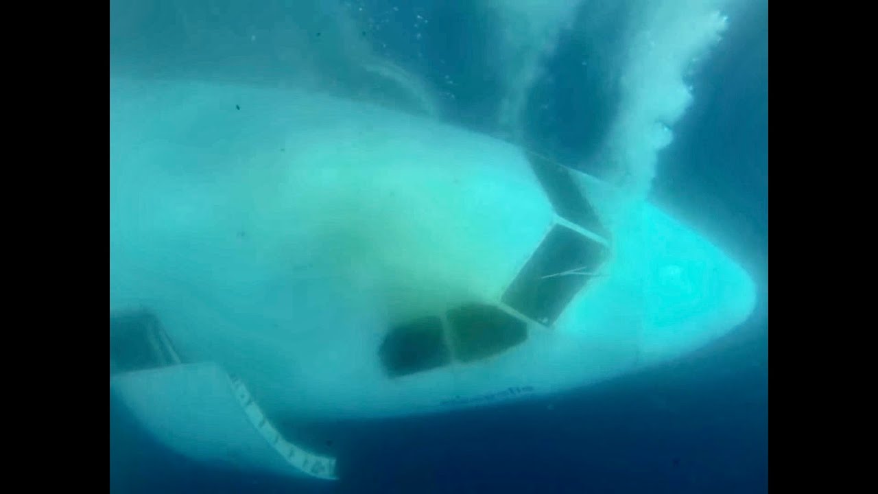 Underwater View of A Sinking Plane - YouTube