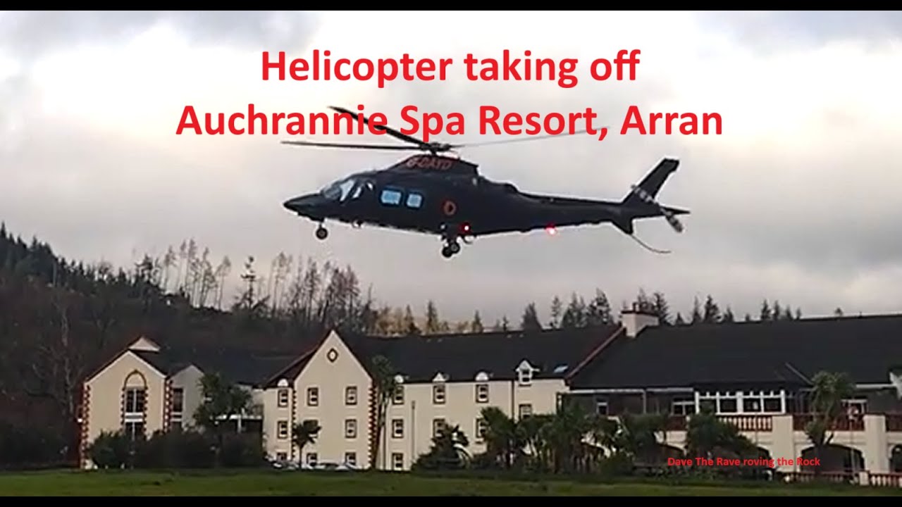 Helicopter taking off at lunchtime today - Auchrannie Spa Resort Arran ...