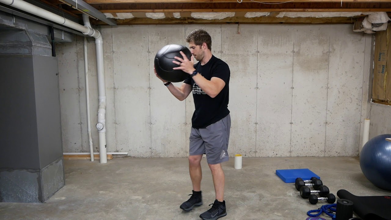 Med Ball Slam Single Leg - YouTube