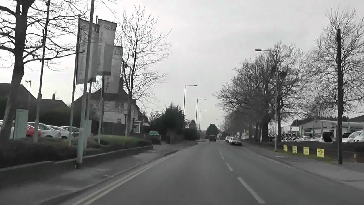 Driving Along Bromyard Road & Tudor Way, Worcester, Worcestershire ...