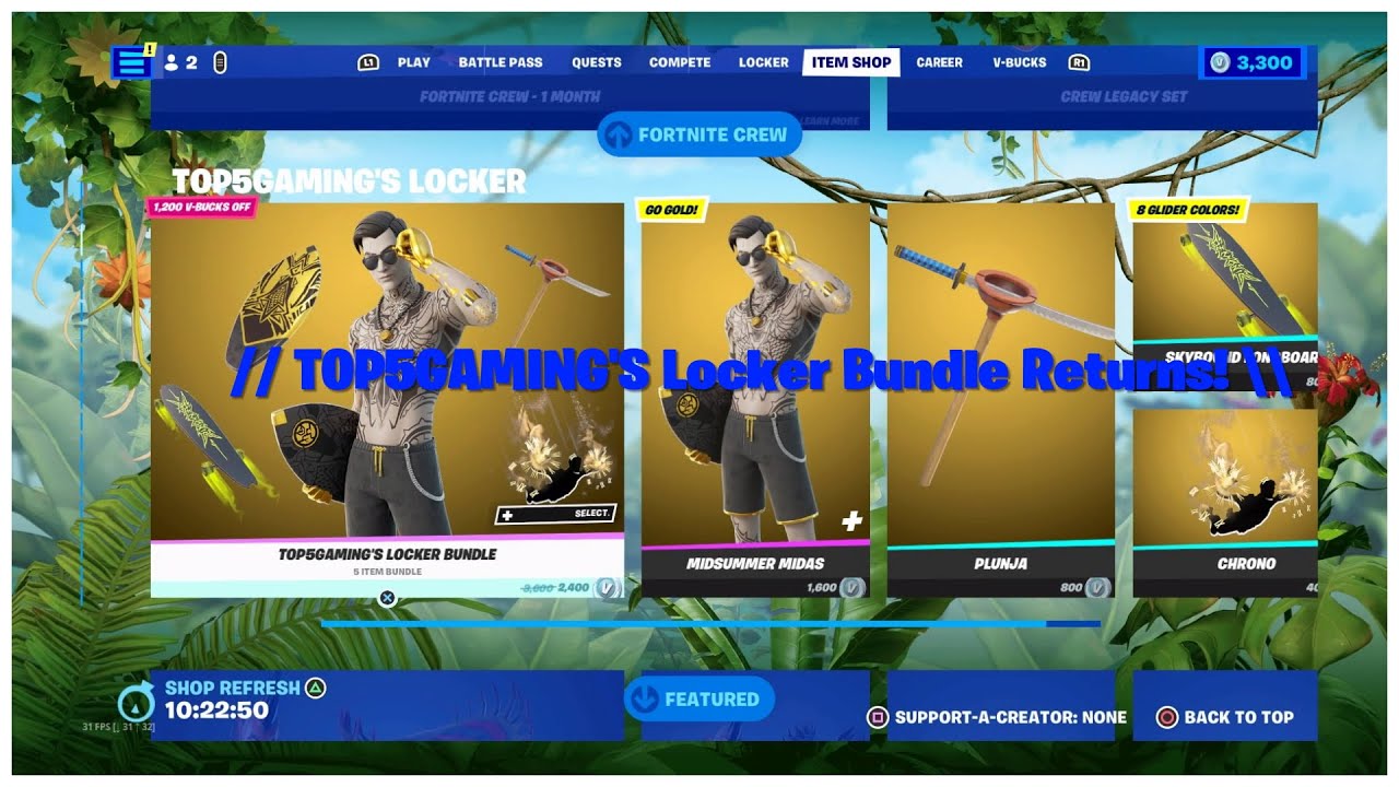 Fortnite June 11th Item Shop! // TOP5GAMING'S Locker Bundle Returns ...