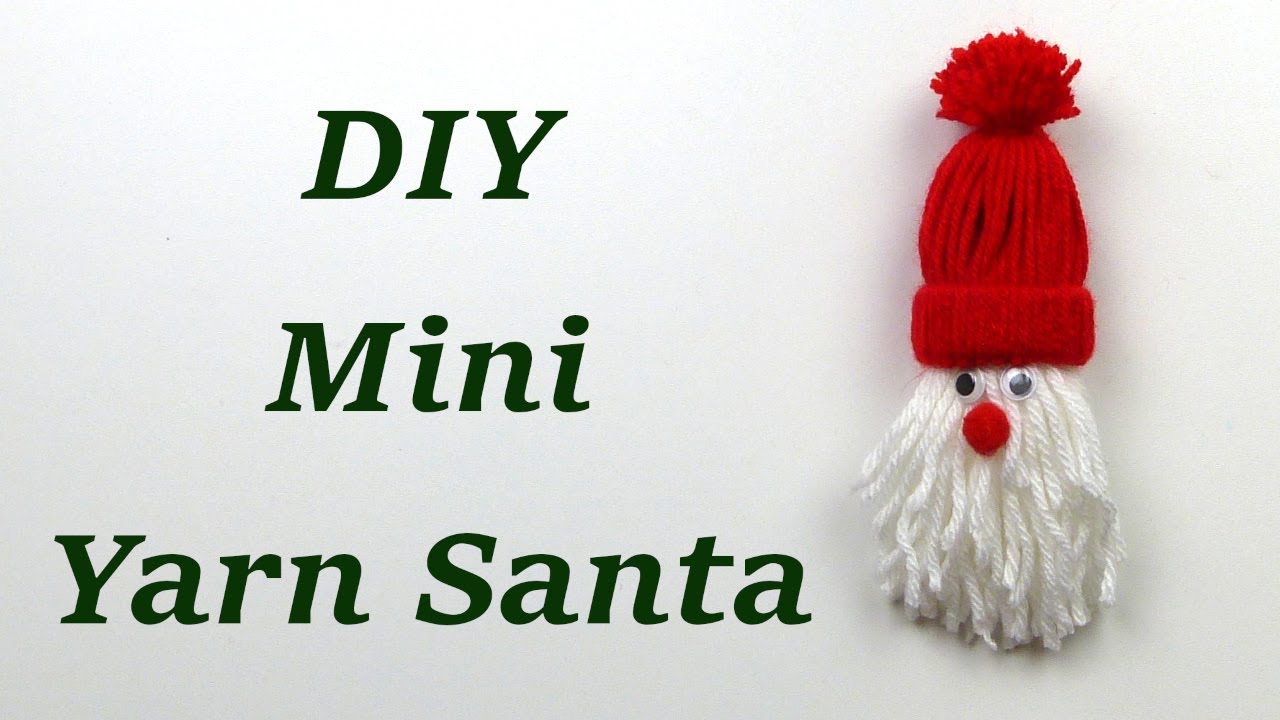 Mini Santa made of yarn. DIY Christmas decorations - YouTube