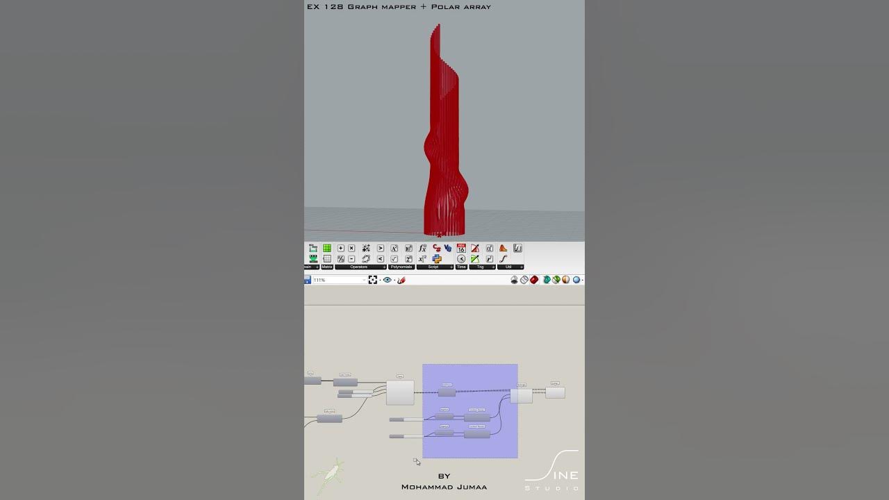 Grasshopper - EX 128 - Graph mapper + Polar array - YouTube
