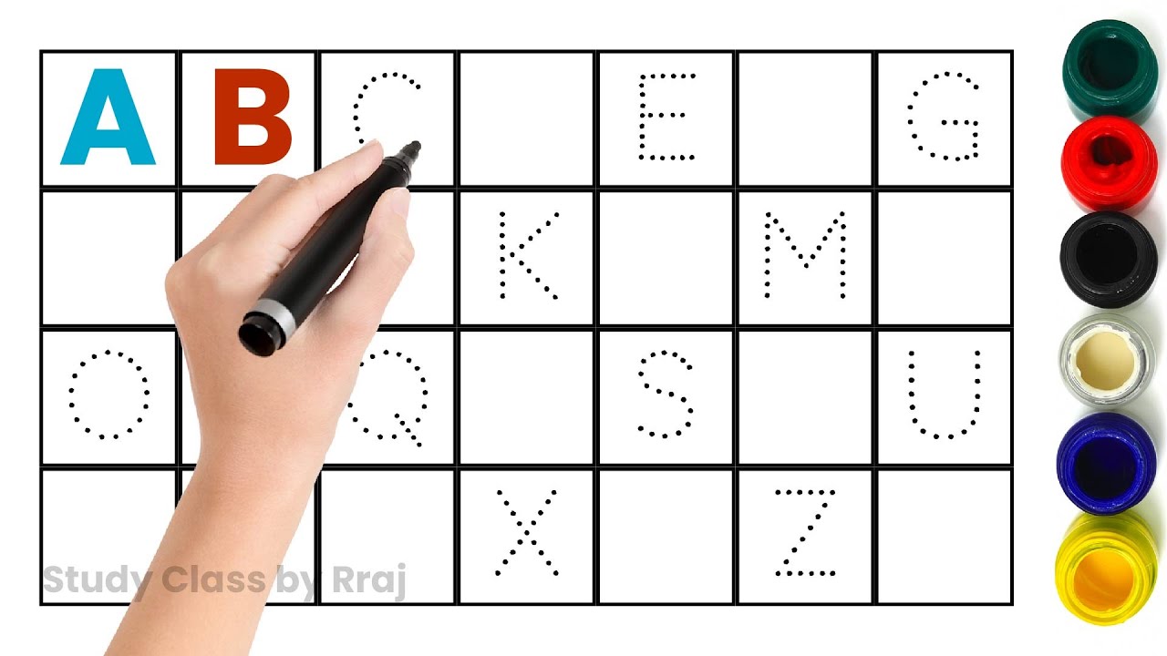 abc | writing along dotted letters | learn and write abc | abcdefg ...