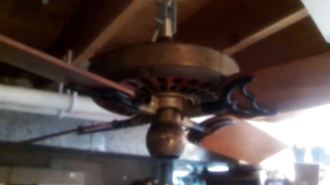 Hunter Type 52 Adjustable (mechanically reversible) Ceiling Fan - YouTube