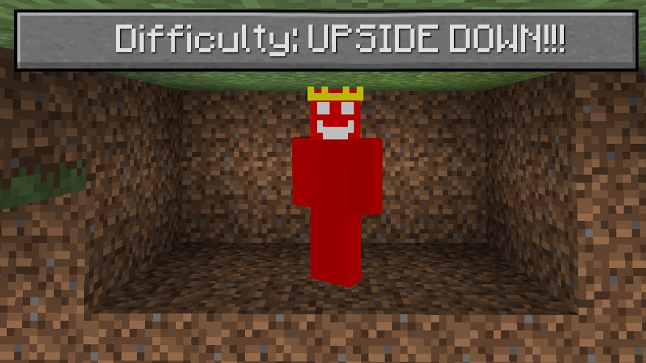 Minecraft, But It's UPSIDE DOWN - YouTube