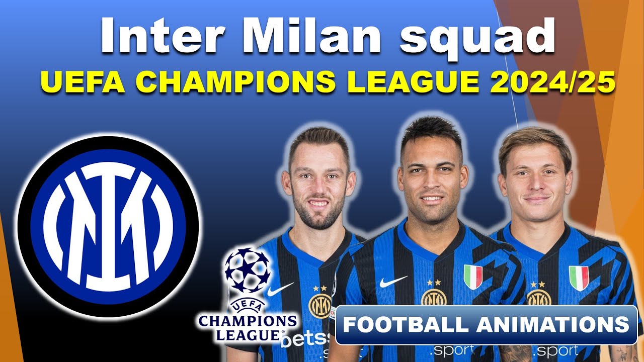 Inter Milan Squad for UEFA Champions League 2024/25 | Full Player ...